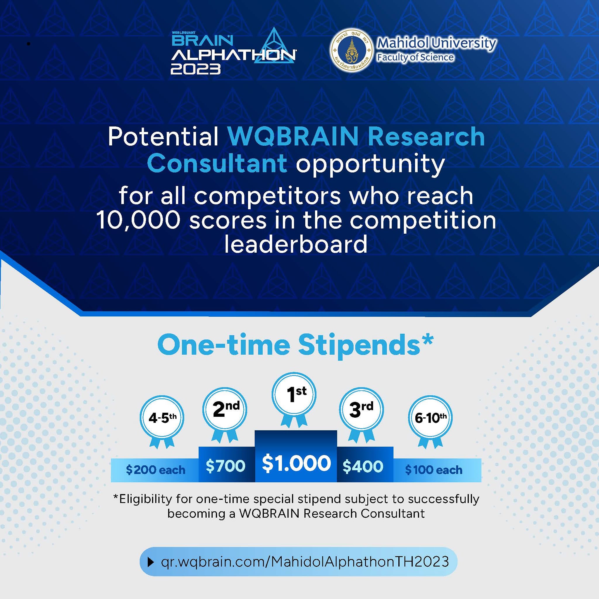 ขอเชิญนิสิตนักศึกษาเข้าร่วมแข่งขันสร้างกลยุทธ์ทาง Quantitative Finance ในงาน งาน WorldQuant ...